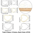 16Pcs 2 Colors Stainless Steel Linking Rings Heart Bracelet Links ...