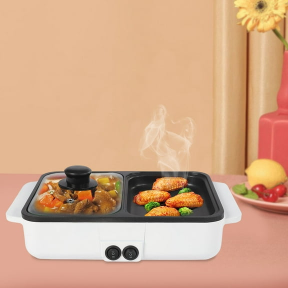 Multi-Function Electric Hot Pot & Grill, 2300W, Smokeless BBQ Pan ...