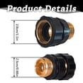 Brass Garden Hose Splitter, 1 to 2 Way Adapter Connector for Easy Fast ...