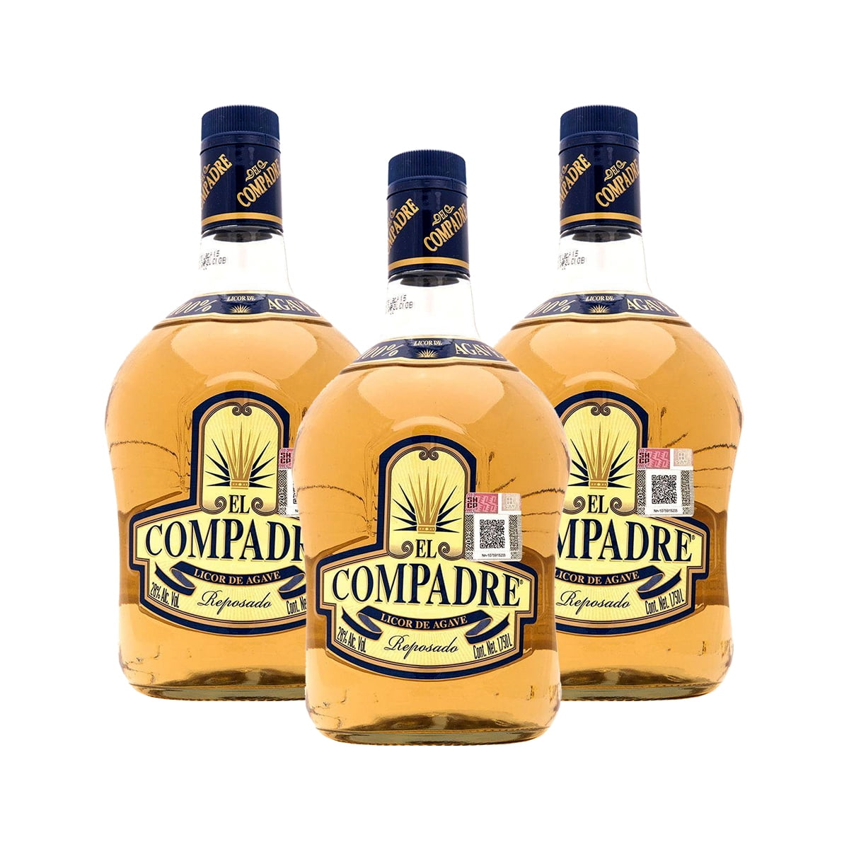 Pack De 3 Licor De Agave El Compadre 750Ml | Bodega Aurrera en línea