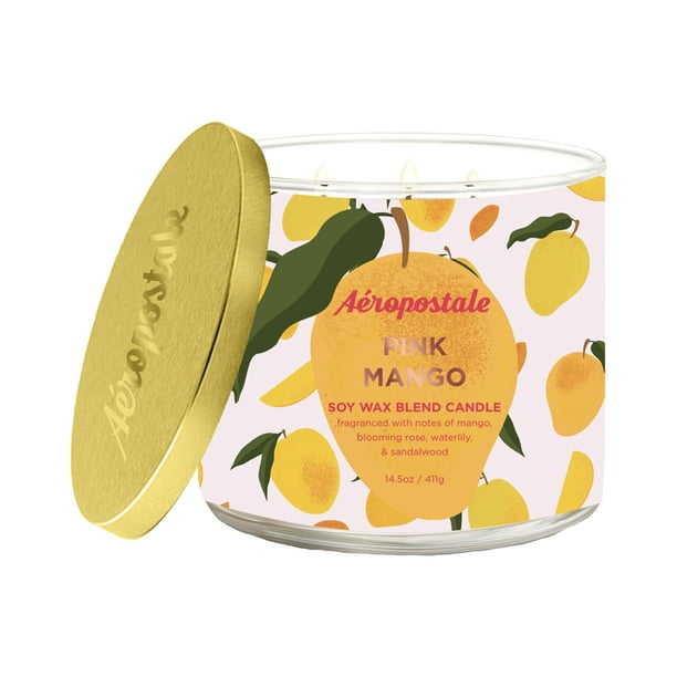 Aeropostale Pink Mango Candle, Soy Wax Blend 14.5 oz - Walmart.com