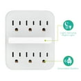 Philips 6-Outlet Grounded Wall Tap with Night Light, 440J, 15A, White ...