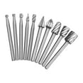 10Pcs 1/8 Hss Router Drill Bits Set Rotary Burrs Tool Wood Metal ...