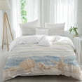 4 Piece Duvet Cover Set Queen, Beach Starfish Conch Shell Soft ...
