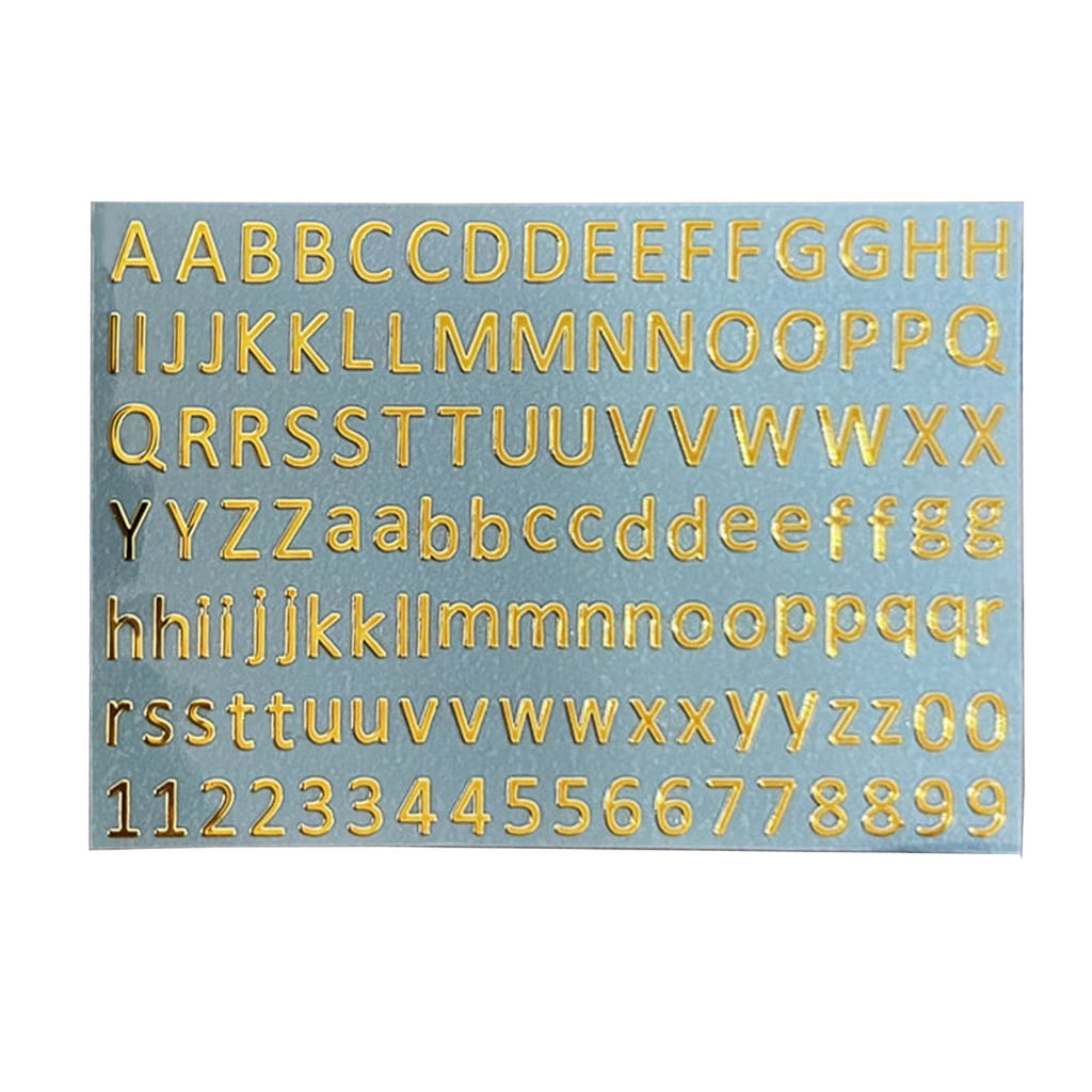 Small Letter Alphabet Stickers Mini Numbers Stickers Self Adhesive Stickers for Epoxy Resin Art ...