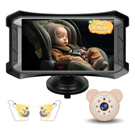 YADA 1080P Wireless Baby Monitor Camera for Car Seat, App Control, WiFi ...