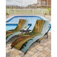 Lounge Chair Towel Cover Wildflower Field Chaise Lounge Towel Cover ...
