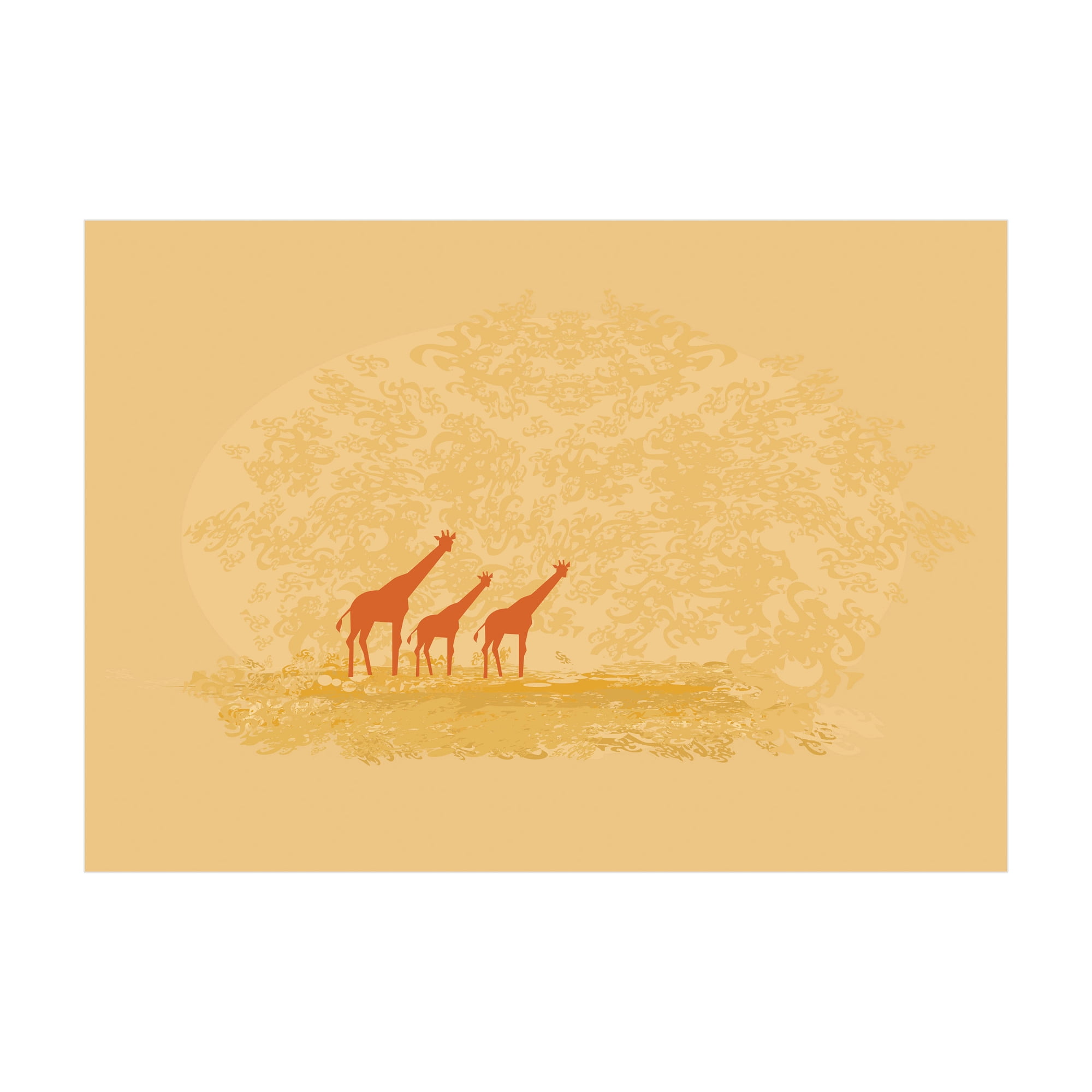 Ambesonne Giraffe Jigsaw Puzzle, Retro Savannah Wild Giraffes, Heirloom ...