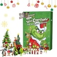 DJKDJL Grinch Christmas Advent Calendar, Grinchs Toys Cute Figures ...