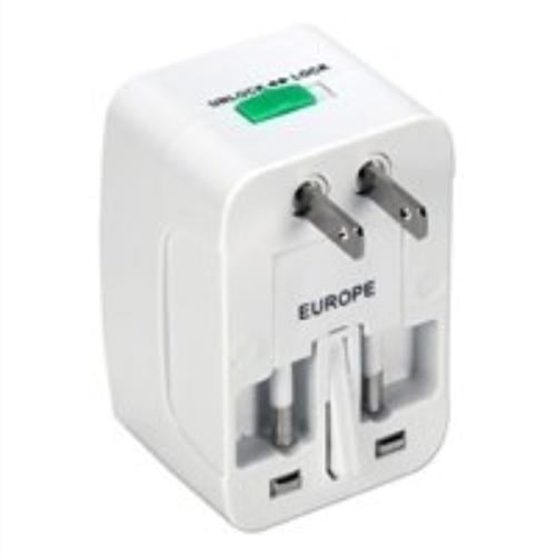 Travel Power Adapter with Surge Protection, White - Walmart.com