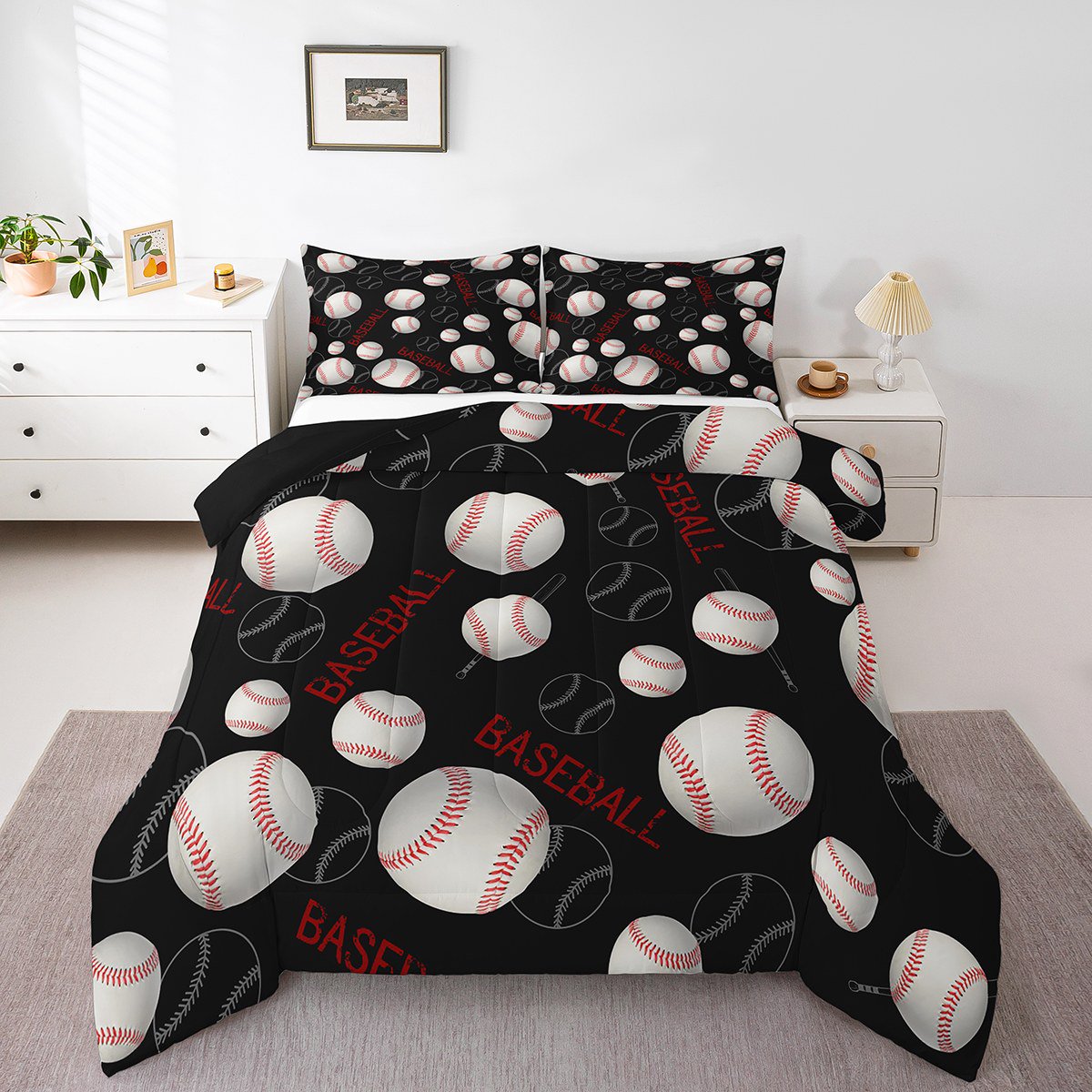 Click here for Erosebridal Baseball Bedding Full Comforter Set Fo... prices