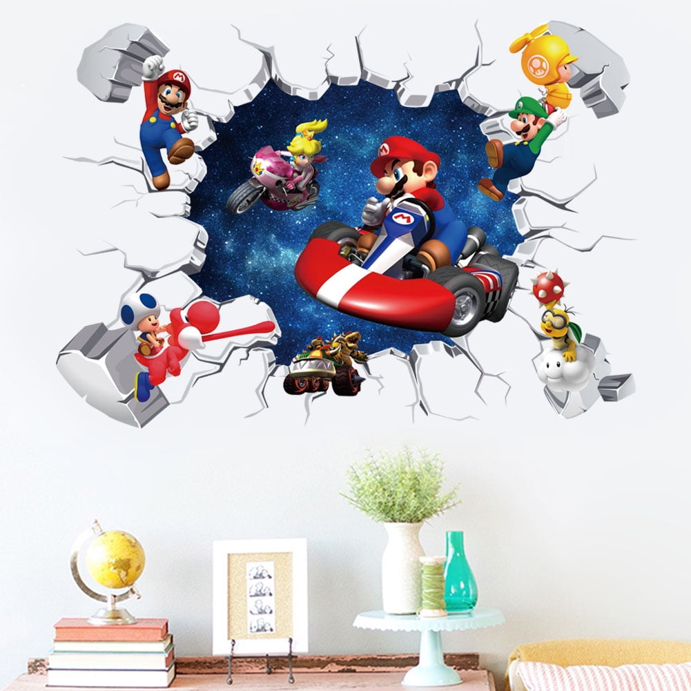 Mario Wall Stickers Children Super MarioWall Stickers Boys Girl Wall ...