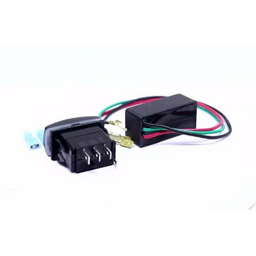 Turn Signal Rocker Switch with Flasher Green LED On/Off/On ATV UTV Kit ...
