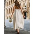 Apricot Contrast Color Slip Maxi Dress, Urban Minimalist Elegant Dress ...