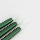 BalsaCircle 3 Hunter Green 11" LED Taper Flameless Candles Lights ...