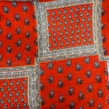 Shason Textile (3 Yards Cut) Chiffon Scarf Patch Print Fabric, Red ...