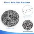 ovwo 12Pack Upgraded Steel Wool Scrubbers - Premium Stainless Steel ...