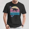 Ankylosaurus Dinosaur Retro Graphic Tee Unisex Adult Cotton Shirt for ...