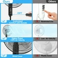 18" Pedestal Fan, Adjustable Oscillating DC Standing Fan with Remote ...