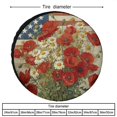 American Flag And A Bouquet of Flowers Spare Tire Cover Patriotic ...