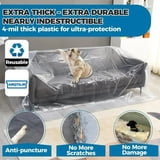 AMQTSLM Heavy-Duty Plastic Furniture Covers, Waterproof Sofa Protector ...