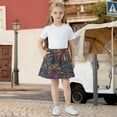 Cartoon Fireworks in Night Girls' Skirts A-Line Skirts with Under Dress ...