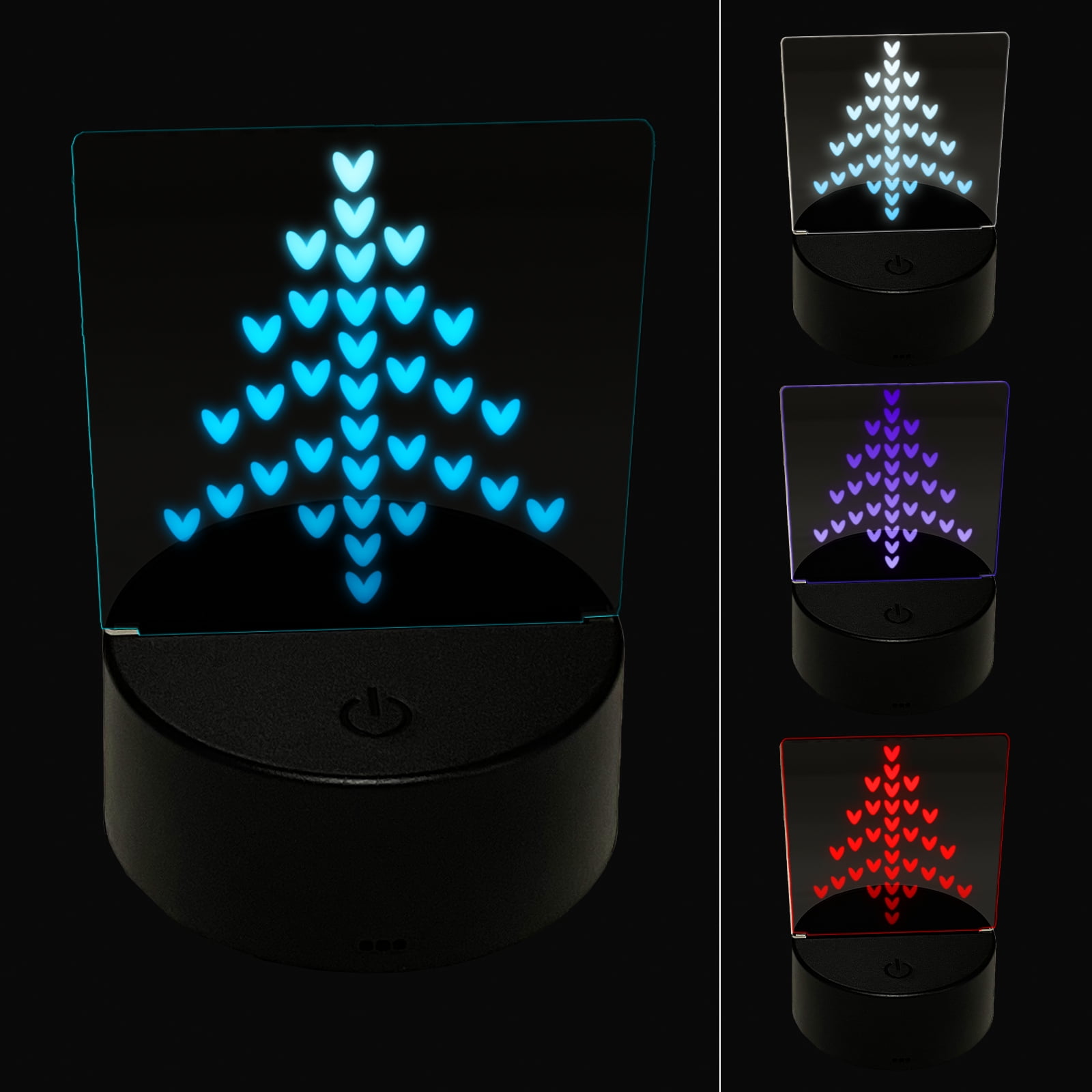 Knit Christmas Tree LED Night Light Sign 3D Illusion Desk Nightstand ...