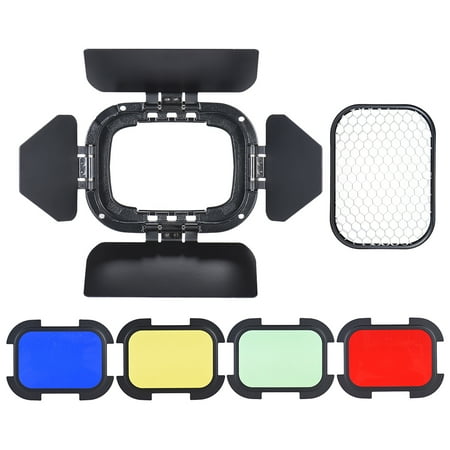 Amdohai BD-07 Dedicated Barn Door with Removable Honey Comb Grid and 4 ...