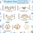 5Pcs 5 Styles Brass Micro Pave Colorful Cubic Zirconia Connector Charms ...