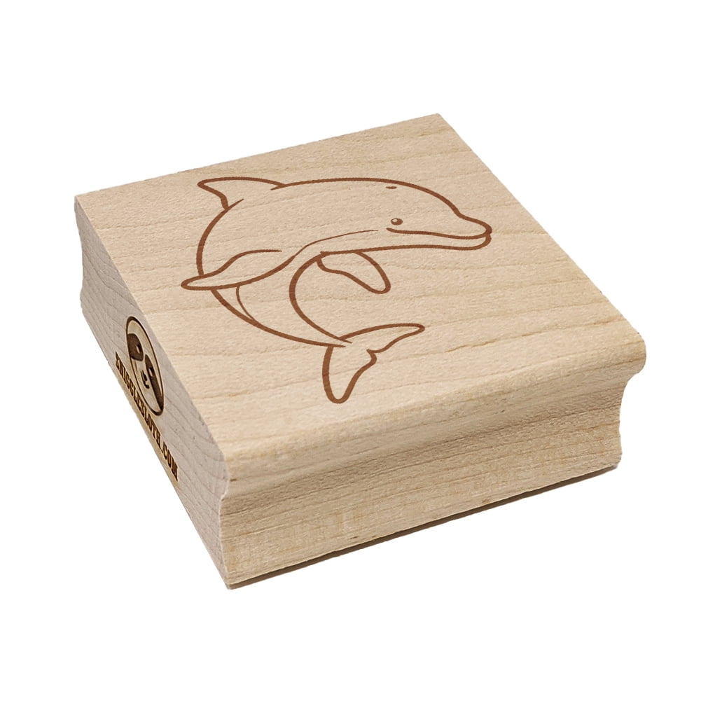 Friendly Bottlenose Dolphin Square Rubber Stamp Stamping Scrapbooking ...