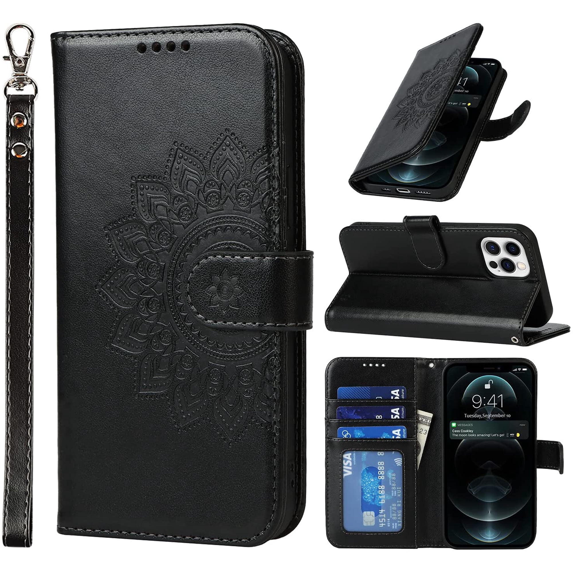 Click here for Xinqihang Iphone 12/12 Pro Wallet Case premium Lea... prices