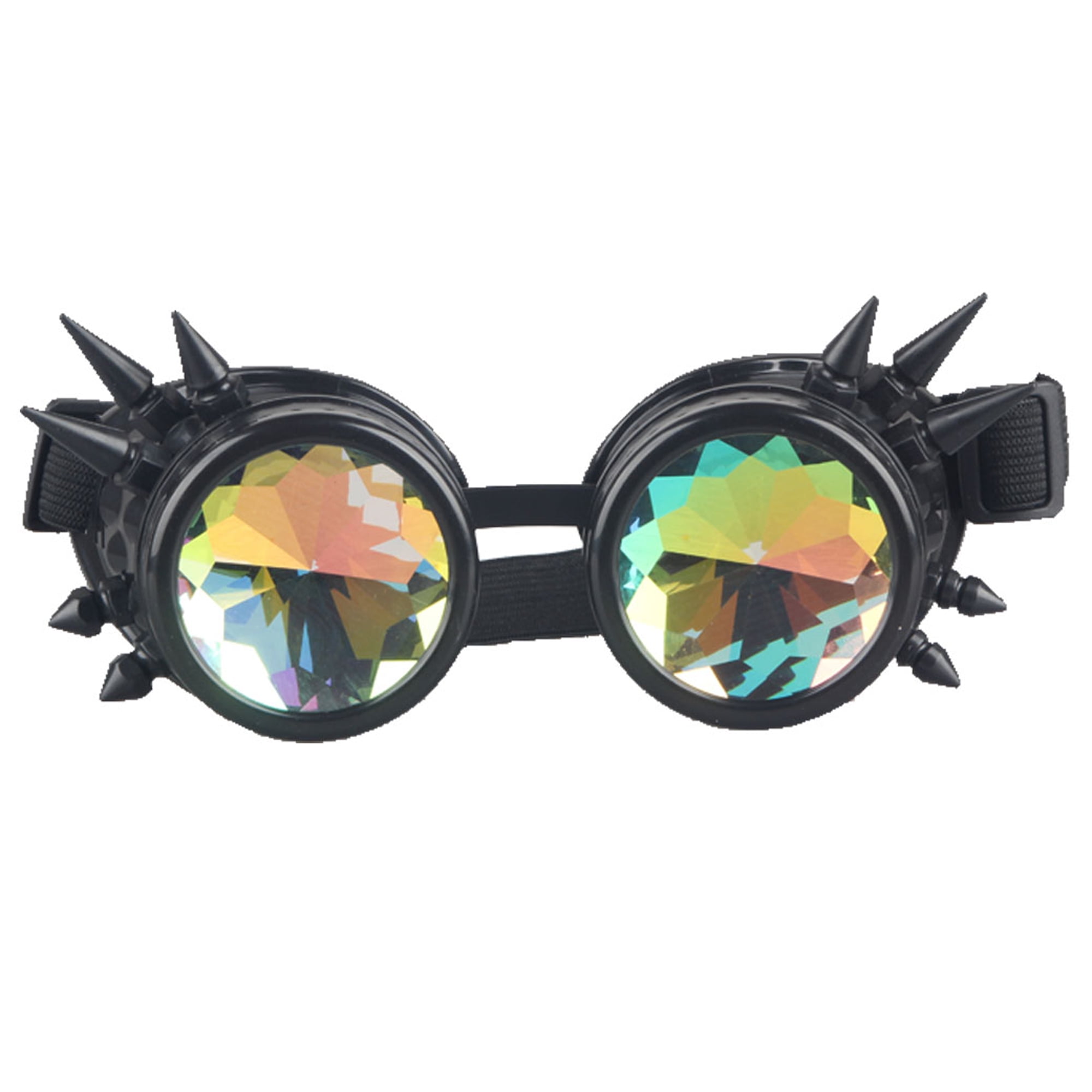 Victorian Style Steampunk Cosplay Goggles Rainbow Rave Glasses with ...