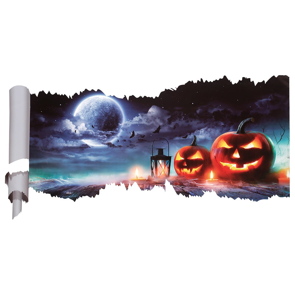 ODOMY 3D Halloween Ghost Scratching the Cracked Floor Scary Wall ...
