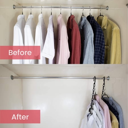 Dawht Space Saving Hangers, Magic Hangers 10 Pack Closet Space Saver ...