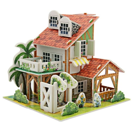 savreitly 3D Assembly Toy Kids Paper Assembly House Model Children ...