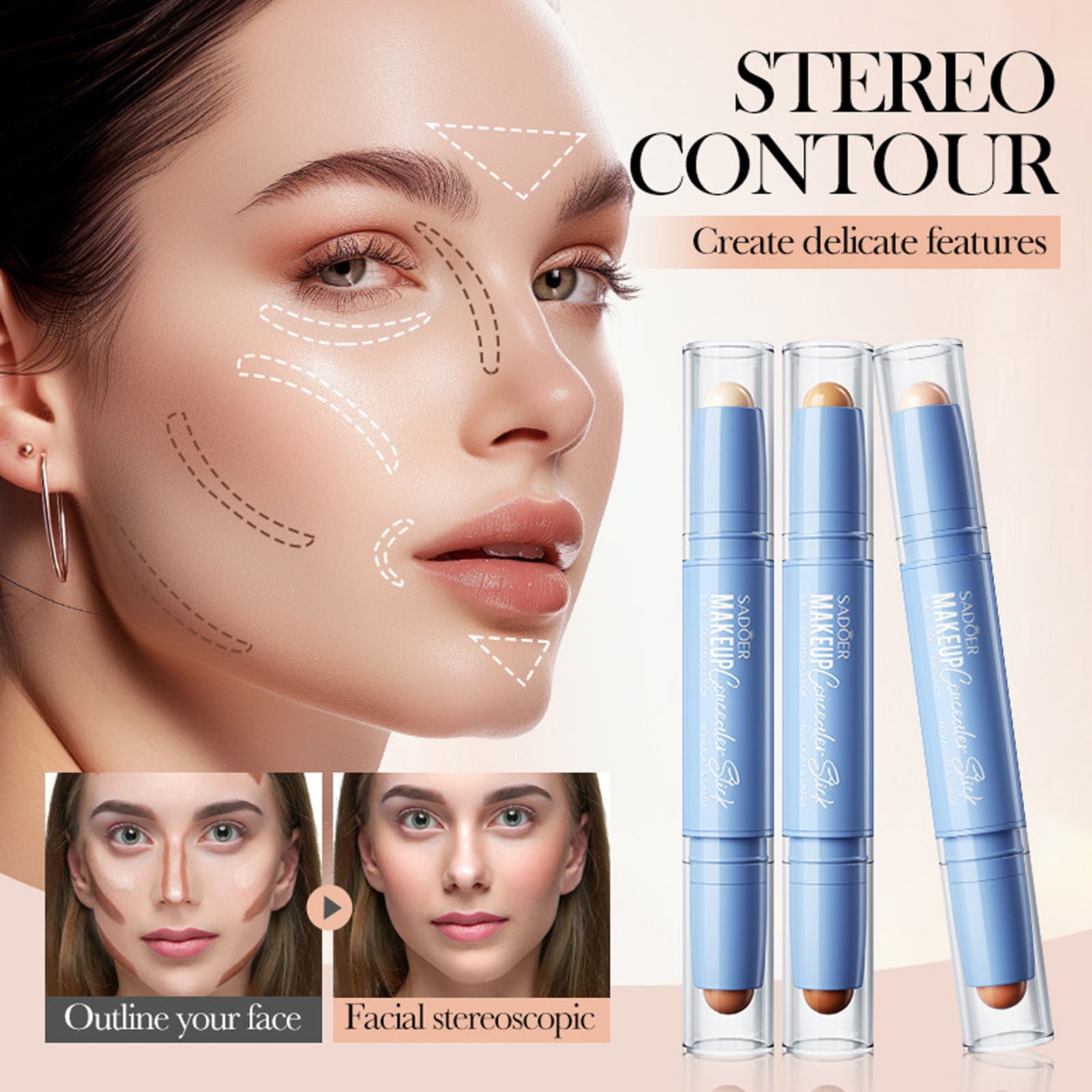 Fiudx Ofertas Flash Del Día Solo En Línea Corrector En Barra Fijador Sin Maquillaje Crema