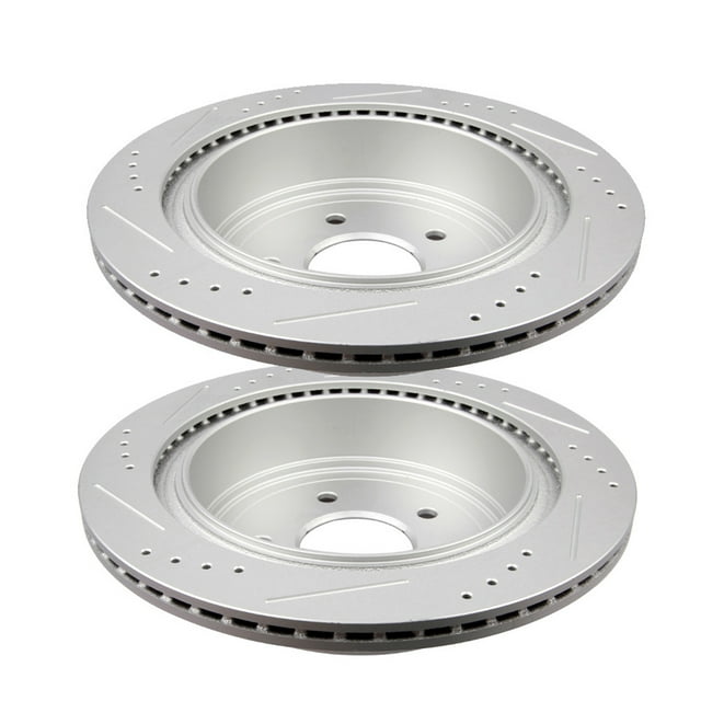 AUTOMUTO Rear Rotors Drilled Slotted Discs Brake Rotor fit for Infiniti ...
