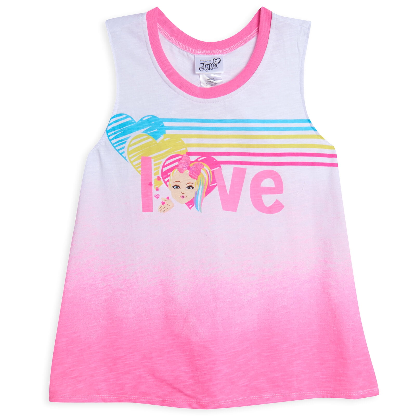 JoJo Siwa Little Girls Racerback Tank Top Shirt Little Kid to Big Kid ...