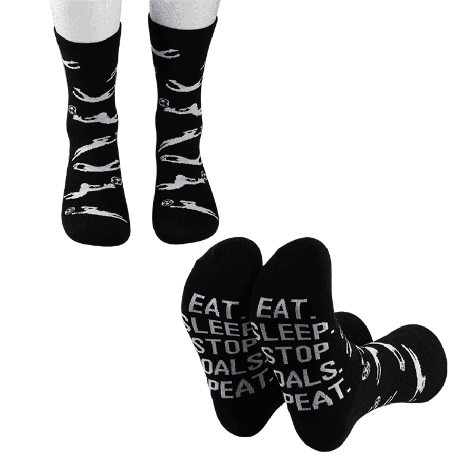 Soccer Socks Soccer Goalie Gift Eat Sleep Stop Goals Repeat Goal Keeper ...