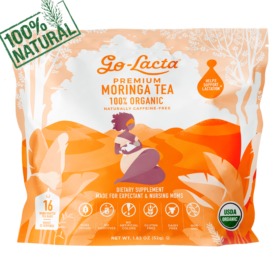 Go-Lacta Premium Organic Moringa Tea - 16 Tea Bags - Walmart.com