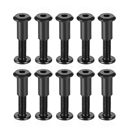 Hex Socket Screw Post Binding Bolts Leather Fastener, M6x30mm, Carbon ...