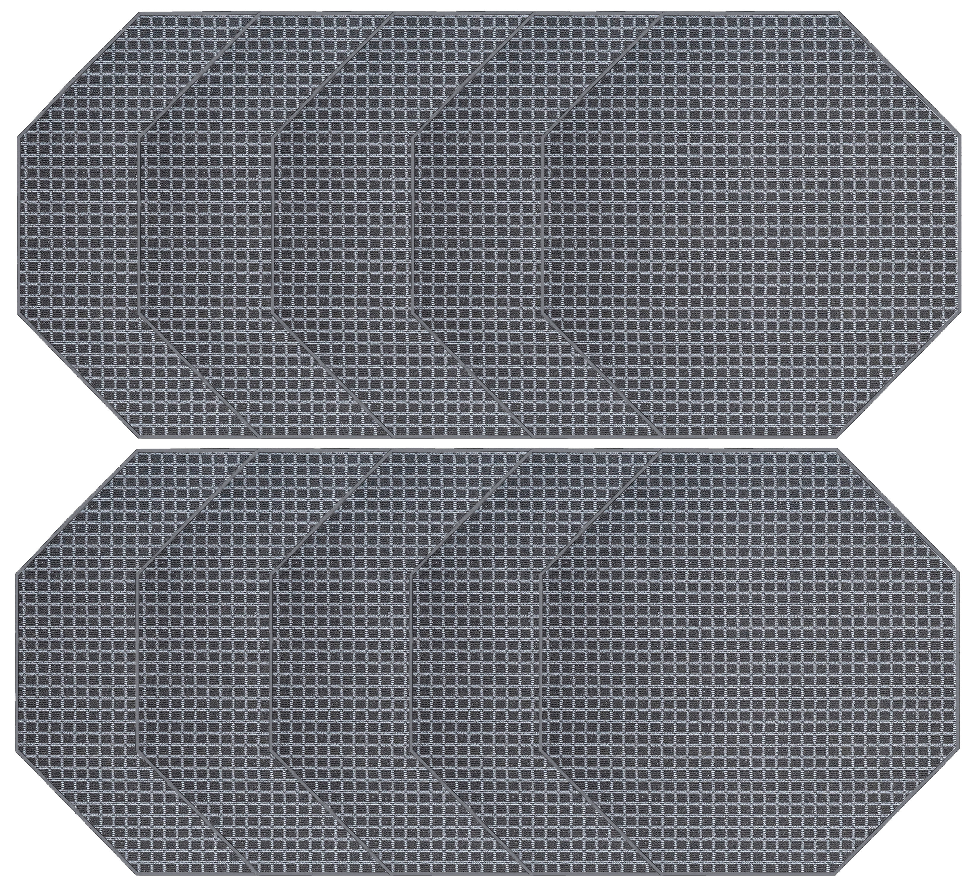 Furnish My Place Corner Indoor/Outdoor Commercial Black Color Rug ...