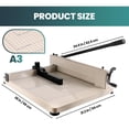 Muweixin 17in A3 Guillotine Paper Cutter, White Heavy Duty Stack ...