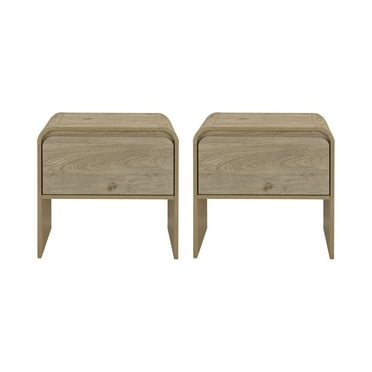 New Classic Furniture Mara 2-Piece Wood End Table/Bedside Table in Natural - Walmart.com