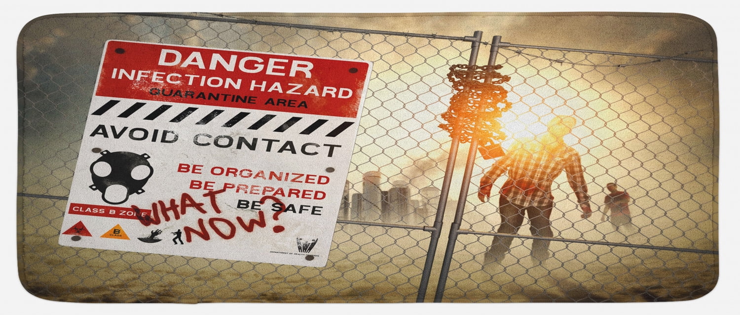 Zombie Kitchen Mat, Dead Man Walking in Dark Danger Scary Scene Fiction ...