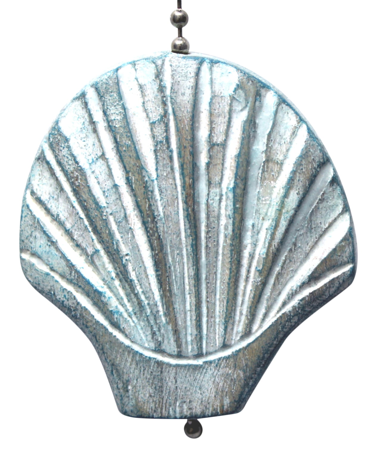 Aqua Scallop Shell Hand Carved Wood Ceiling Fan Light Pull - Walmart.com