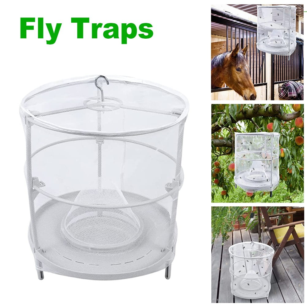 Trap Ranch Fly Cage Reusable Fly Catcher Killer Net Pest Bug Insert ...