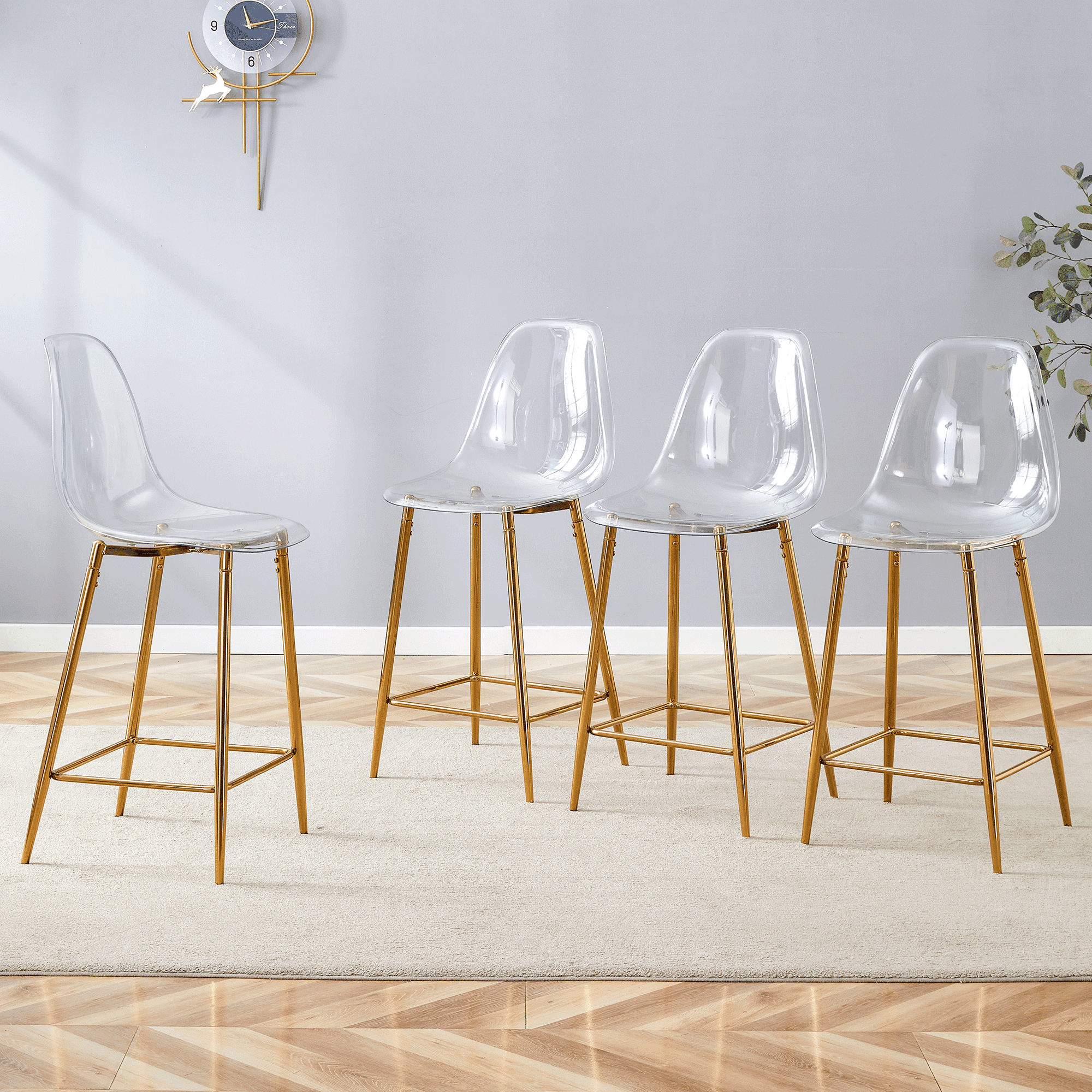 Click here for Noble House Modern Minimalist Bar Stool Set Of 4 i... prices