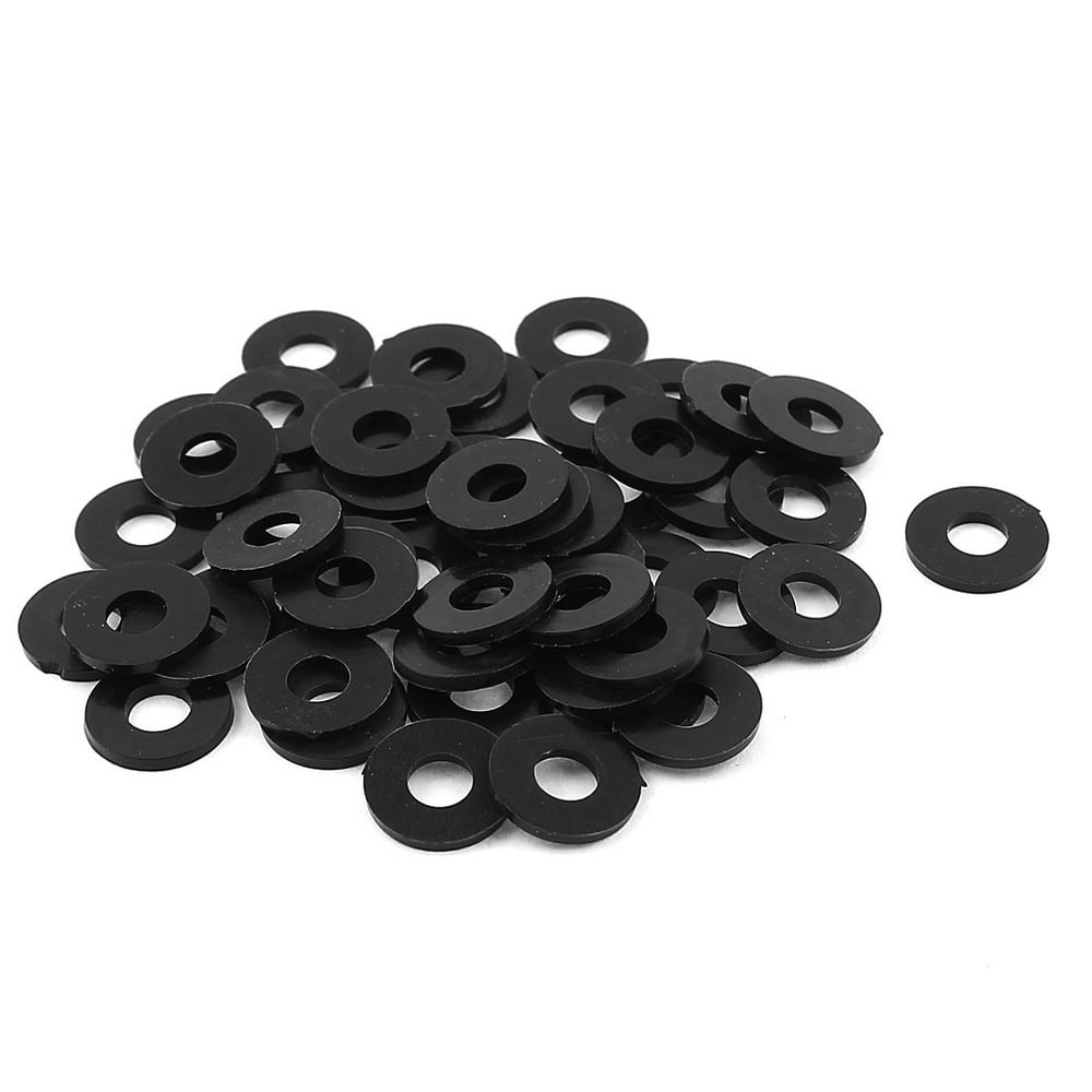 50Pcs Plastic Spacer Flat Nylon Standoff Washer Insulation M4 x 10mm x ...
