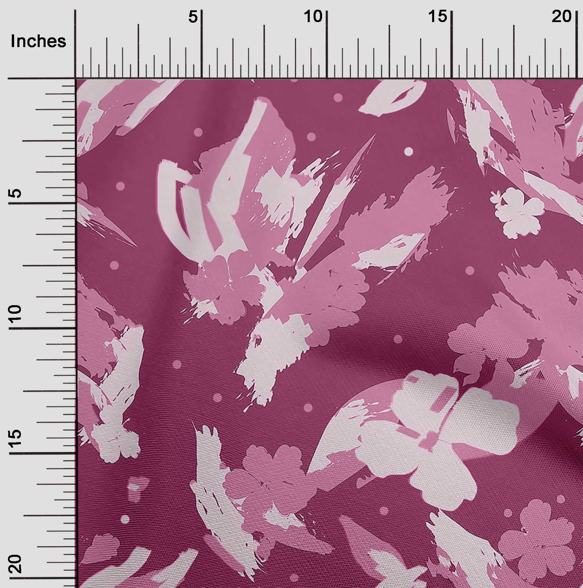 oneOone Cotton Jersey Dark Magenta Fabric Florals Dress Material Fabric ...